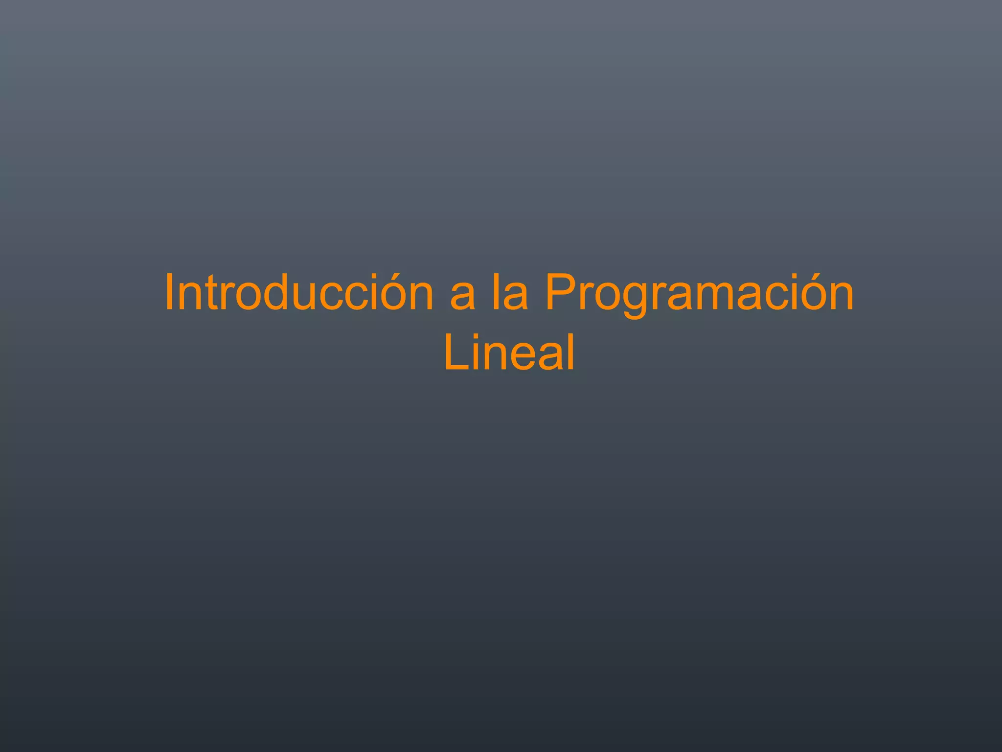 Programacion lineal | PPT