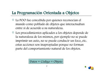 Programacion orientada a objetos | PPT