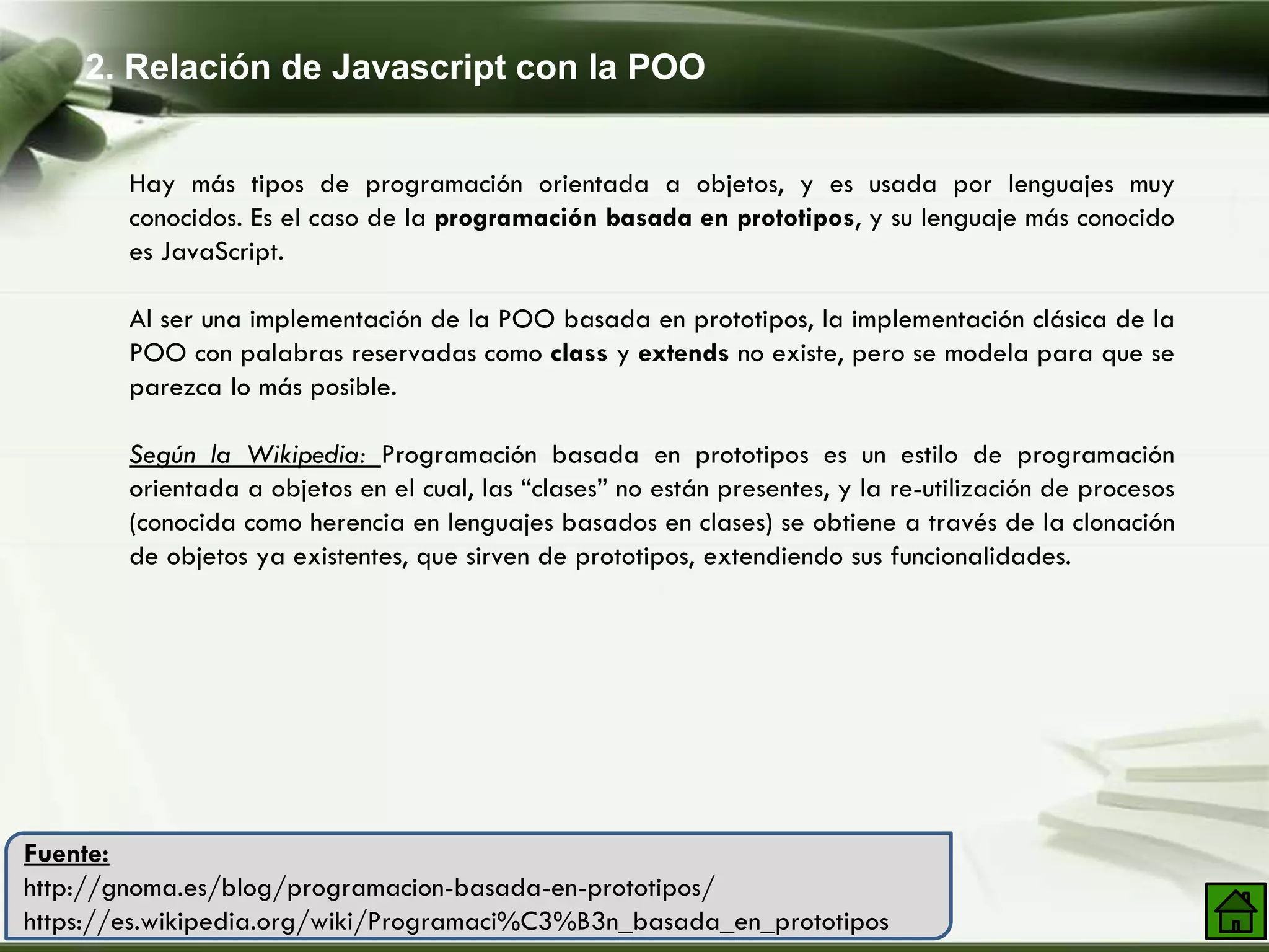 Programacion orientada a objetos en javascript | PPTX | Web Development ...