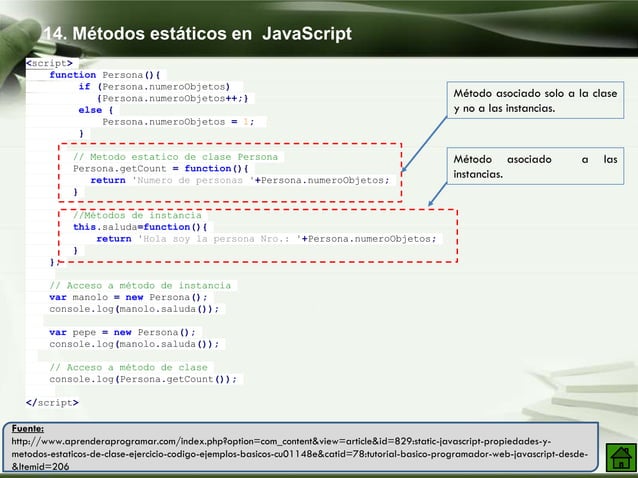 Programacion orientada a objetos en javascript | PPTX | Web Development ...