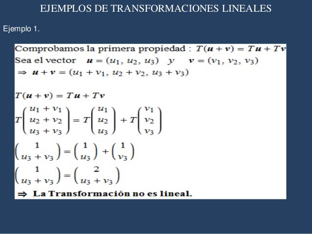 Transformaciones lineales