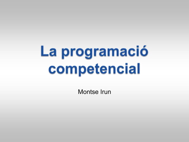 Programacions competencials | PPTX