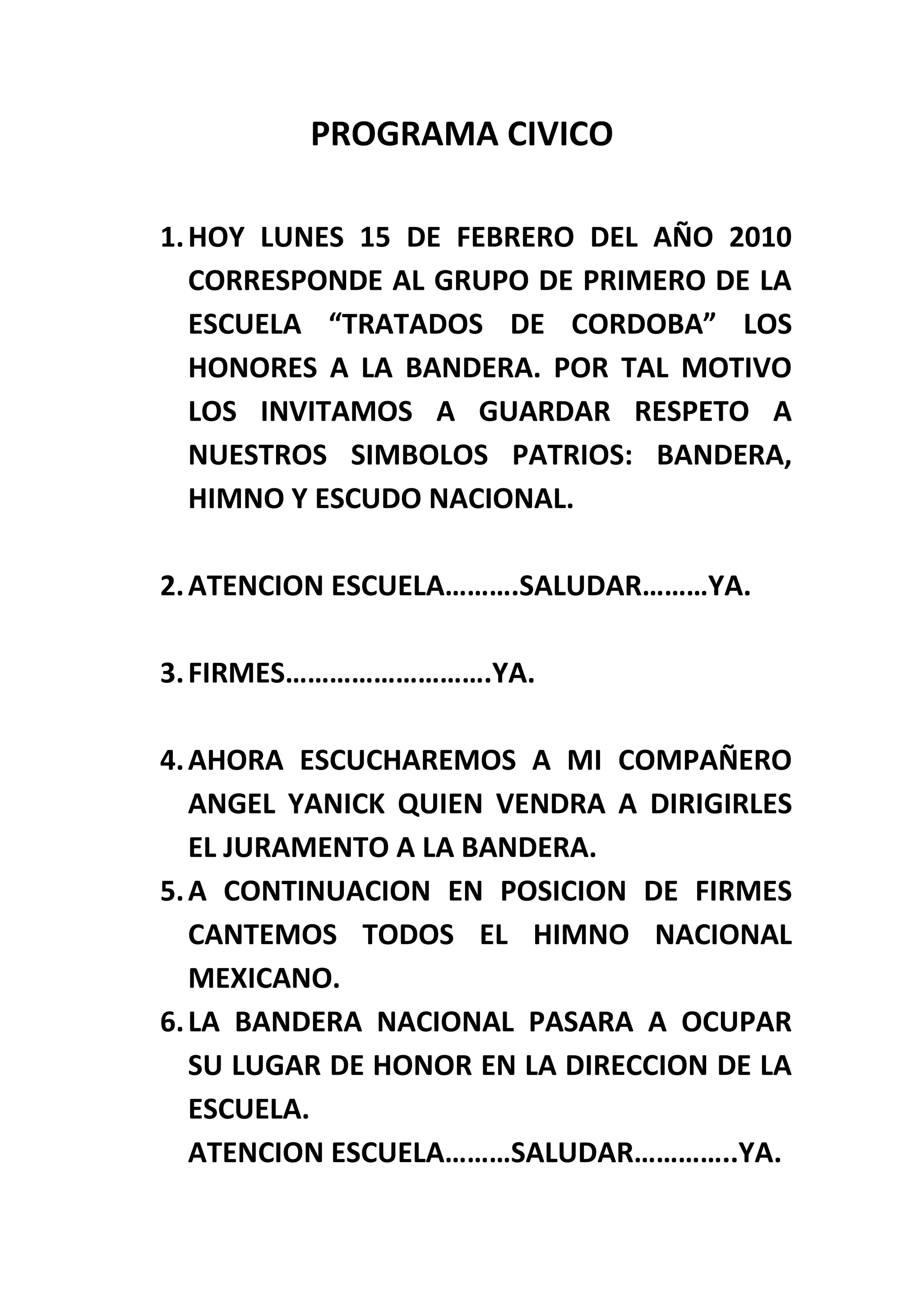 Programa civico tratados | DOCX