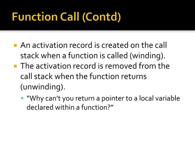 Program activation records | PPTX