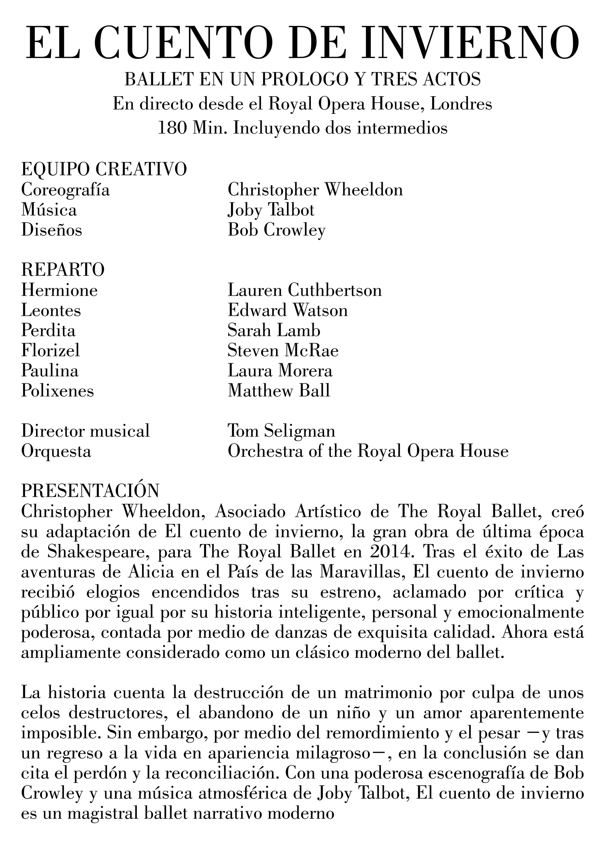 Programa El cuento de invierno | PDF