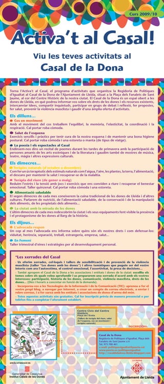 Programa Curs 2009 10 | PDF