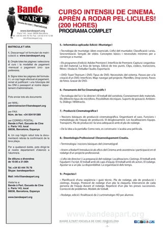 Intensiu de Cinema. Aprèn a rodar Pel·licules! | PDF