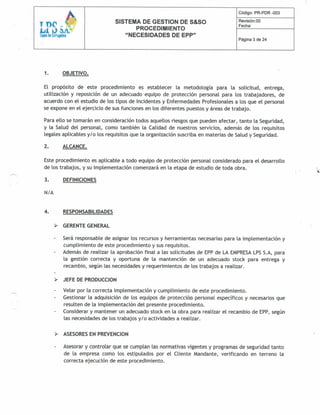 PROGRAMA DE EPP. ELEMENTOS DE PROTECCION PERSONAL | PDF