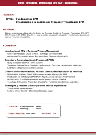 Programa de Formación y Certificación Profesional en_ Metodología BPM ...