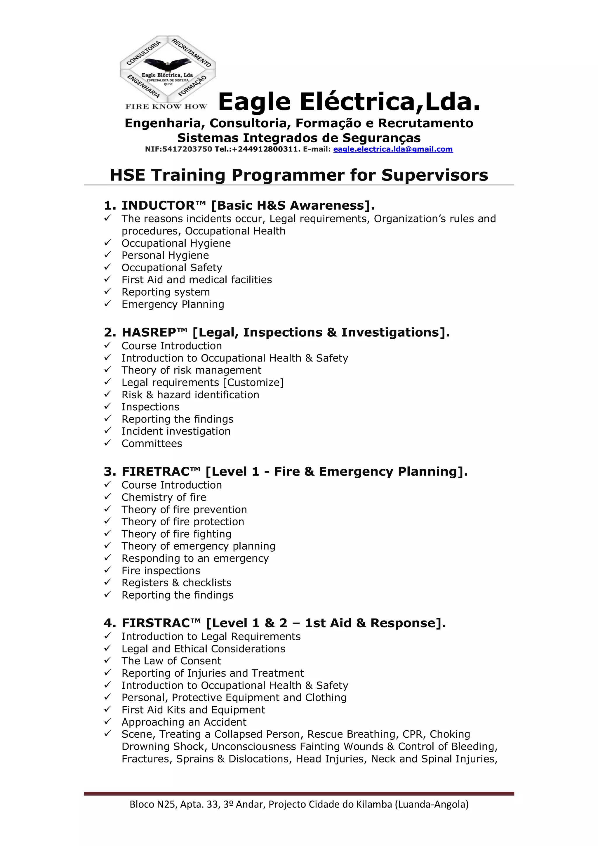 Programa de formação hse 2014 | PDF