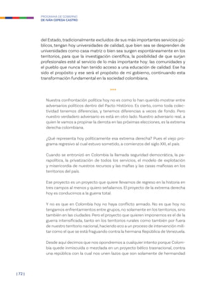 Programa de Gobierno Iván Cepeda 2026 - 2030 | PDF