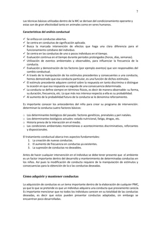 Programa de modificación conductual psicopedagogía | PDF