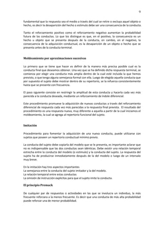 Programa de modificación conductual psicopedagogía | PDF