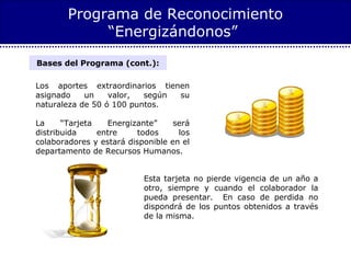 Programa de reconocimiento energizandonos | PPT
