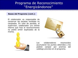 Programa de reconocimiento energizandonos | PPT