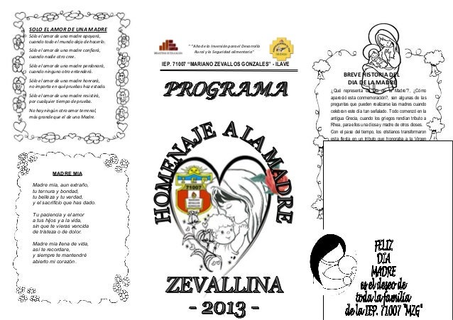 Programa dia de la madre 2013 Programa dia de la madre 2013