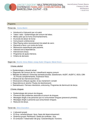 Programa curs EDUCACIÓ PER LA SALUT | DOC