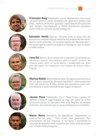 Programa electoral 2015. Compromis per Orba. | PDF