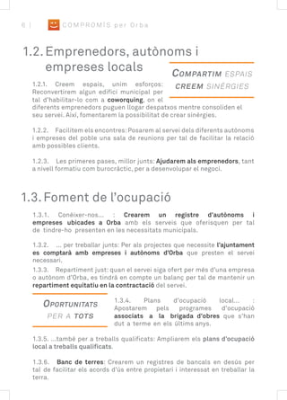 Programa electoral 2015. Compromis per Orba. | PDF