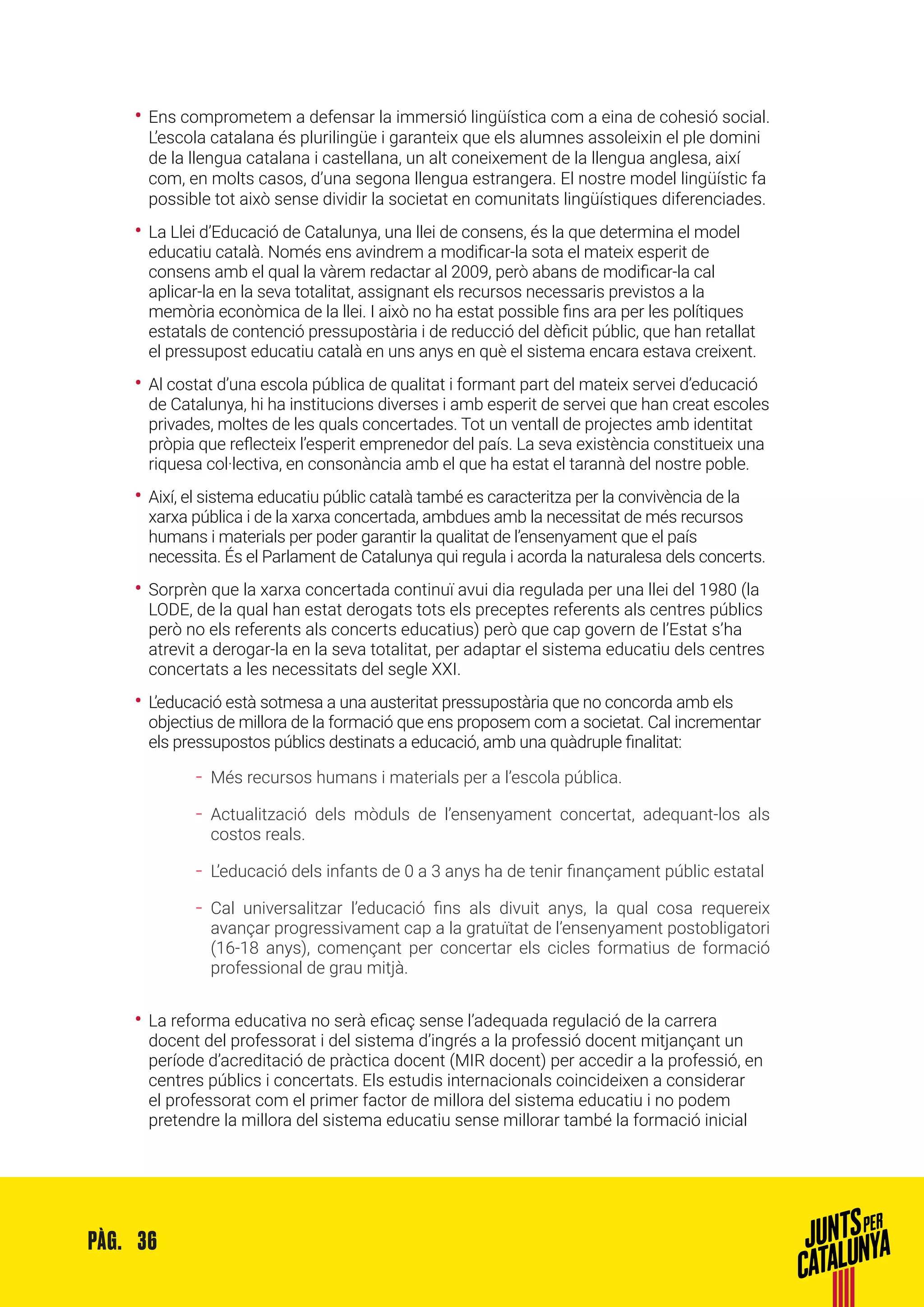 Programa electoral JUNTS per Catalunya | PDF