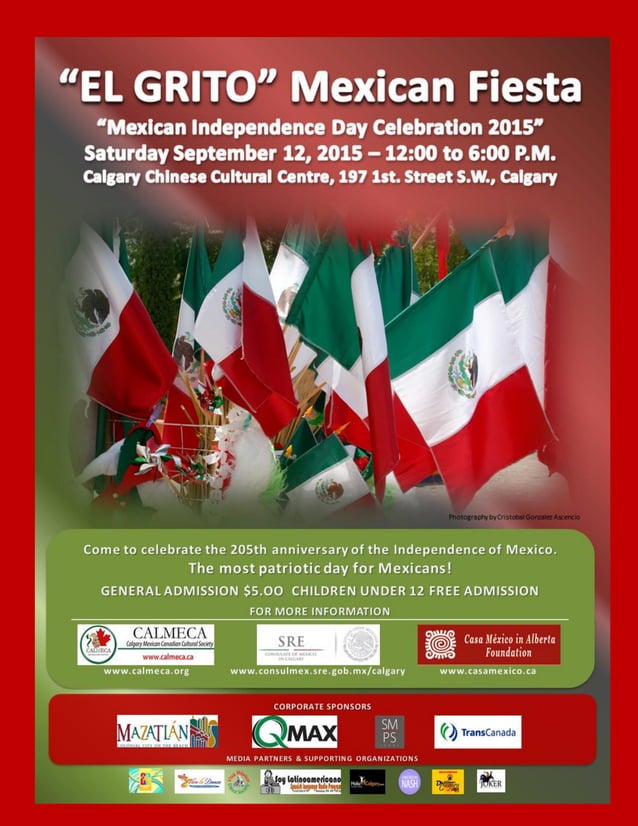 Program El Grito Mexican Fiesta 2015 - Mexican Independence Day ...