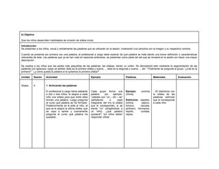 Programa estimulación conciencia fonológica u. de chile | PDF