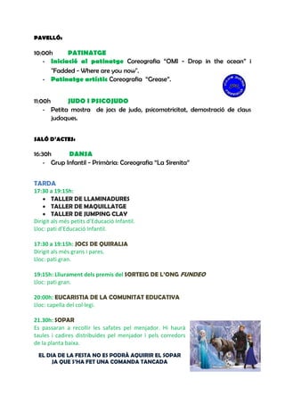 Programa Festa Fi de Curs 2016 | PDF