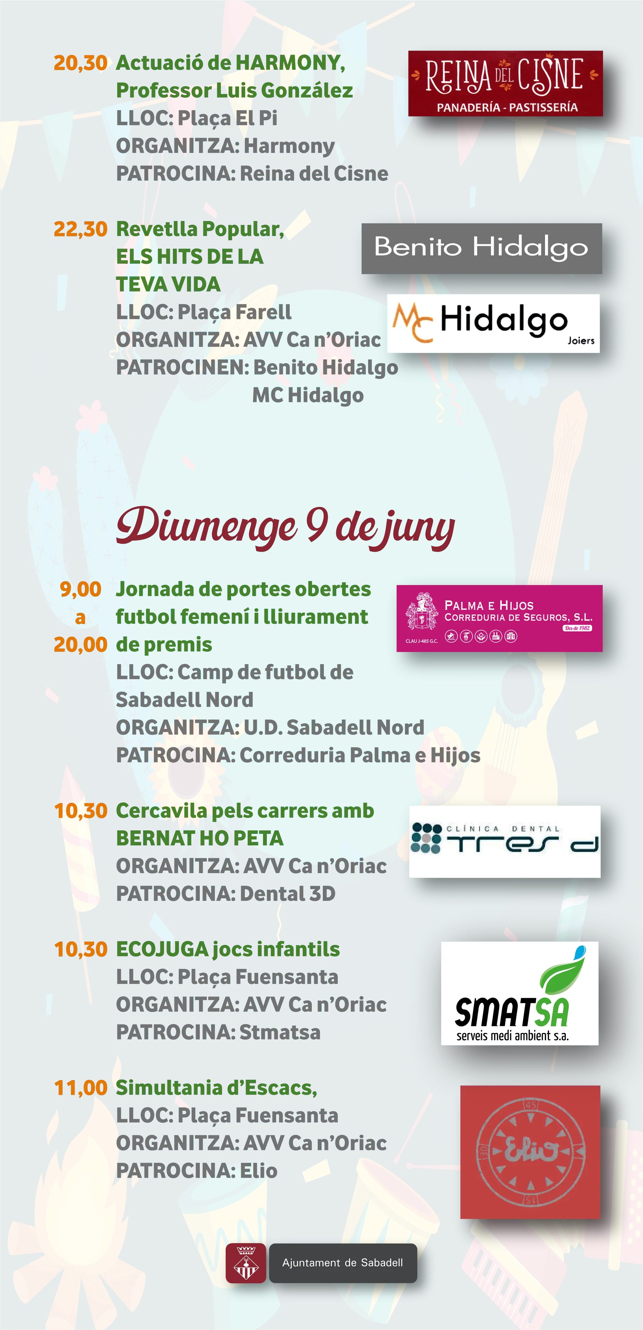 Programa Festa Major de Ca n'Oriac - Juny de 2024 | PDF