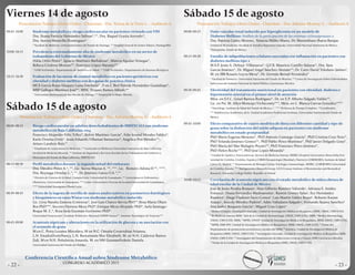 Programa final 2015 Conferencia Científica Anual sobre Síndrome ...