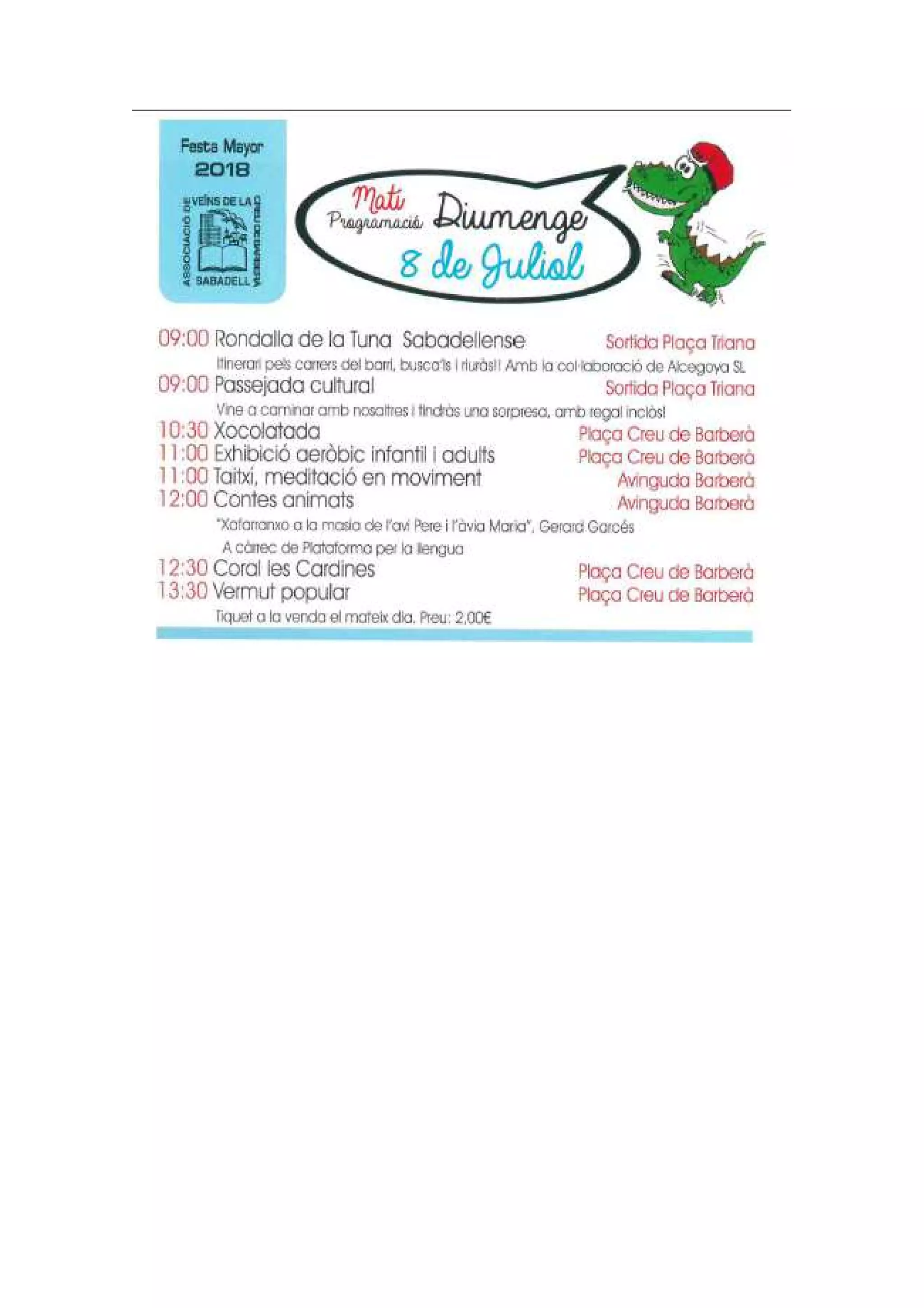 Programa Festa Major Creu de barbera | PDF