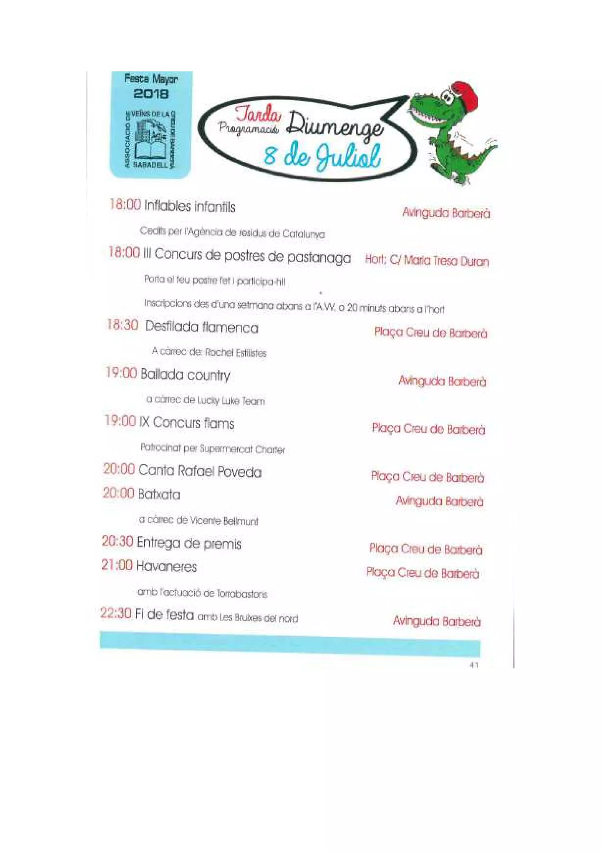 Programa Festa Major Creu de barbera | PDF