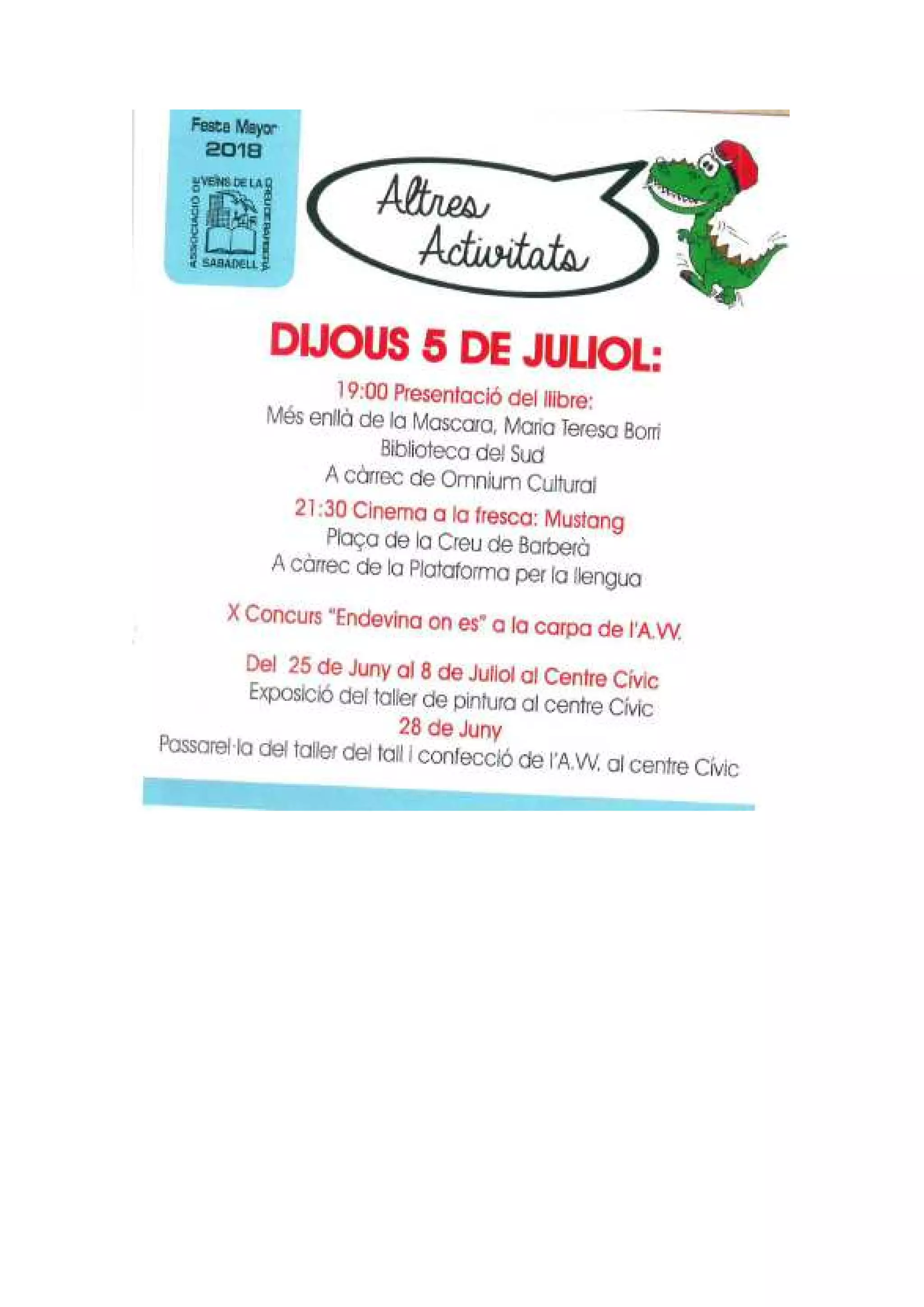 Programa Festa Major Creu de barbera | PDF