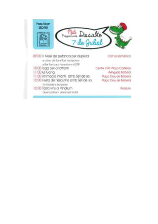 Programa Festa Major Creu de barbera | PDF