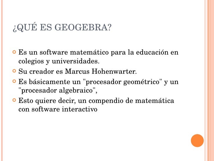 Geogebra Ventajas Y Desventajas
