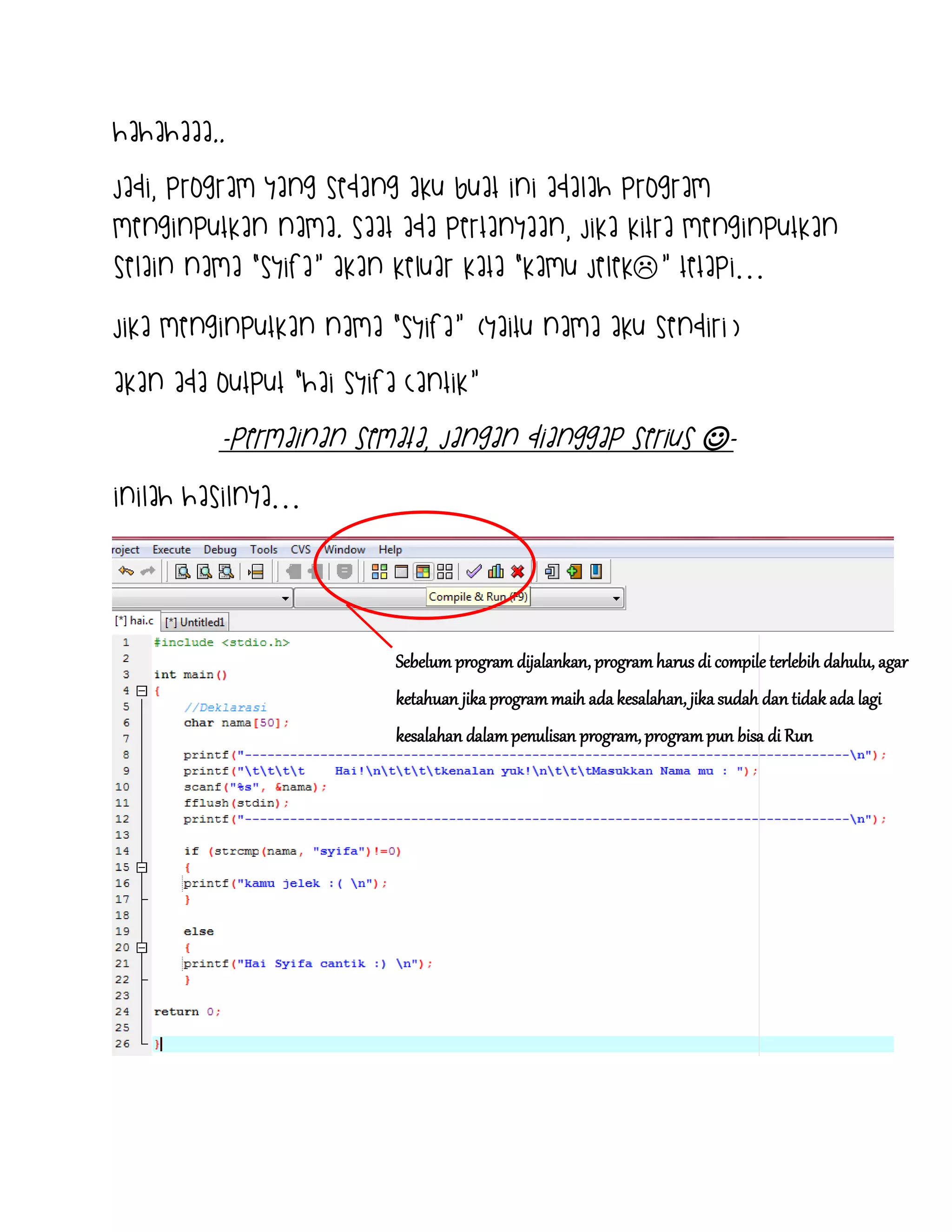 contoh program sederhana bahasa C | PDF
