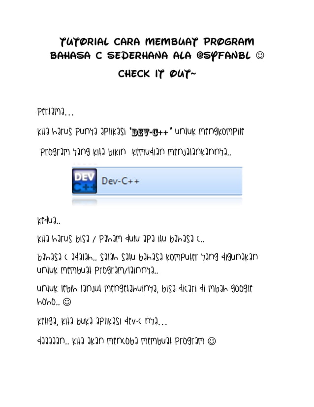 contoh program sederhana bahasa C | PDF | Free Download
