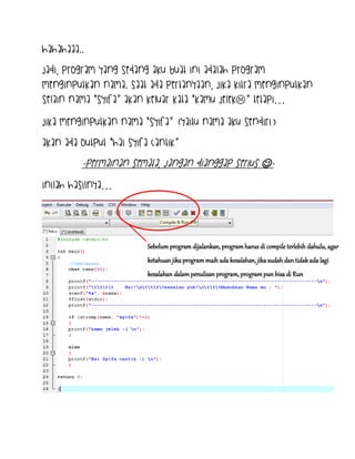 contoh program sederhana bahasa C | PDF