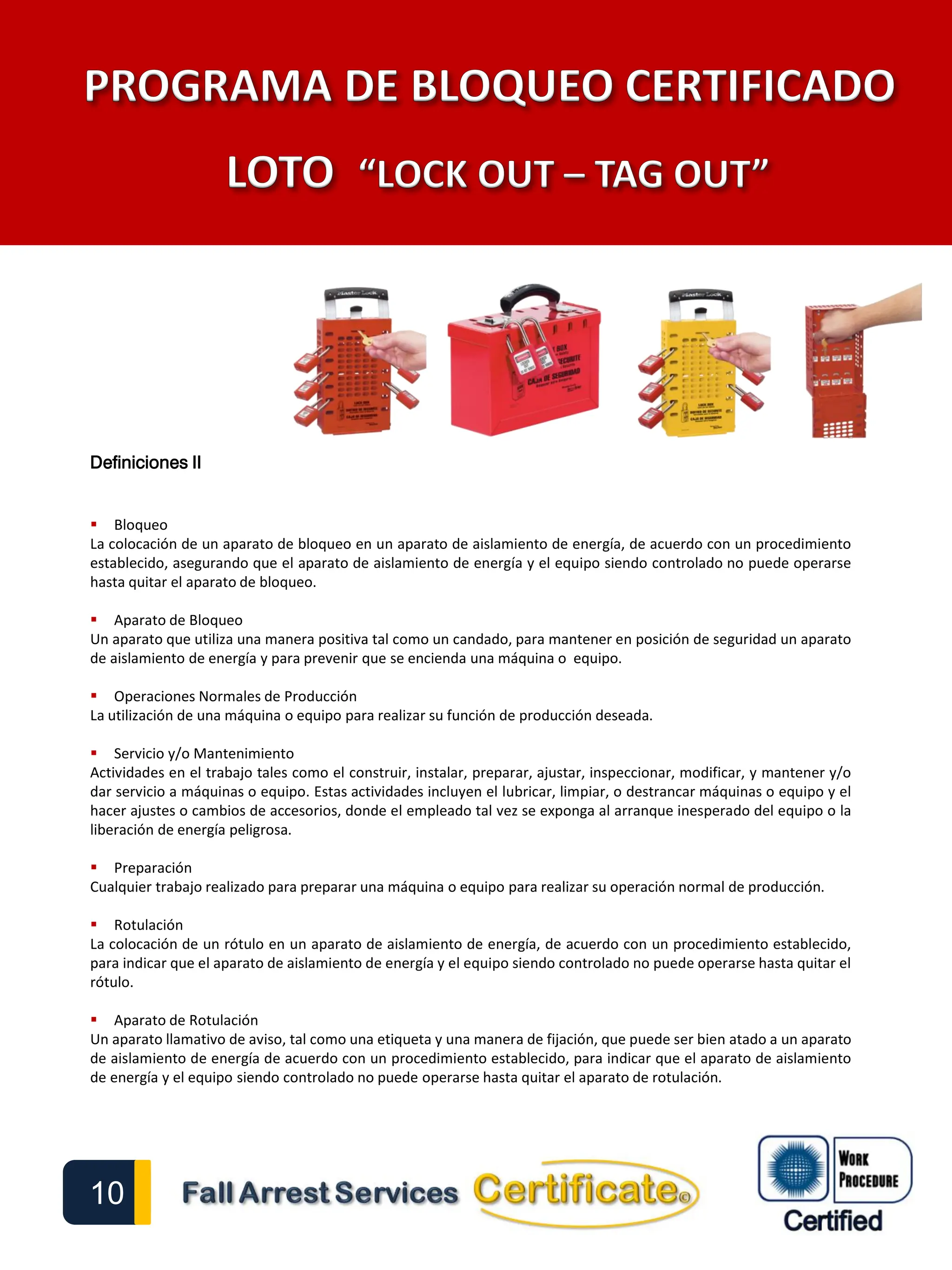 Programa_LOTO SEGURIDAD Y BLOQUEO Y ETIQUETADO | PDF