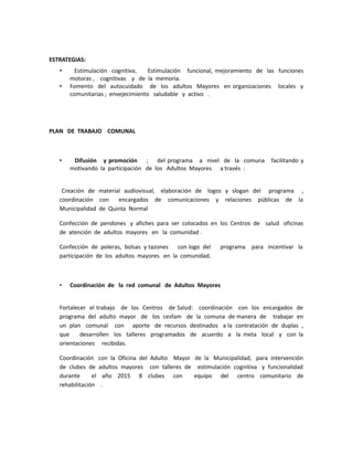 Programa mas adultos mayores autovalentes en aps quinta normal | DOC