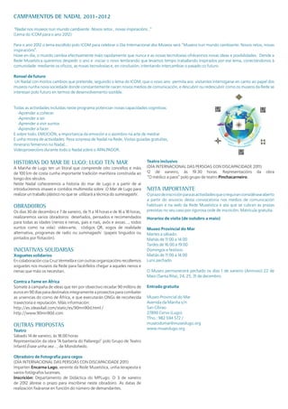 Programa nadal 2011 Museo Provincial do Mar | PDF