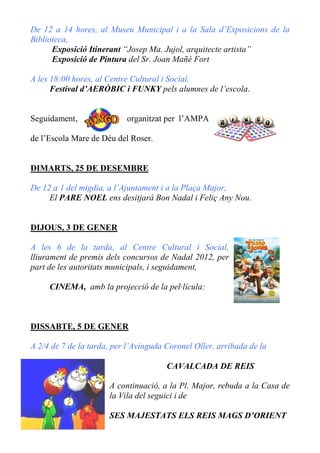 Programa nadal 2012 | PDF