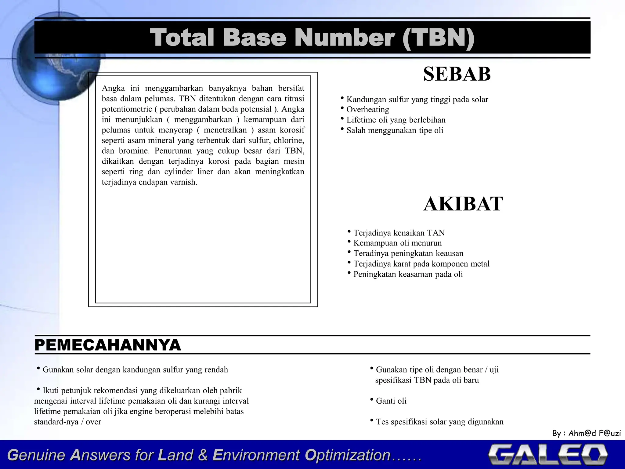 Program Analisa Pelumas New- oil analysis.ppt