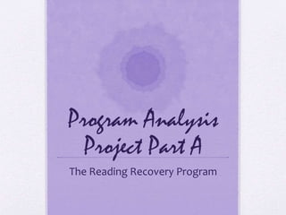 Program analysis part a | PPTX