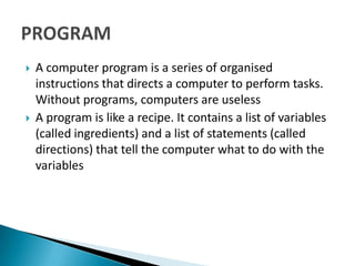 Program and programming | PPT