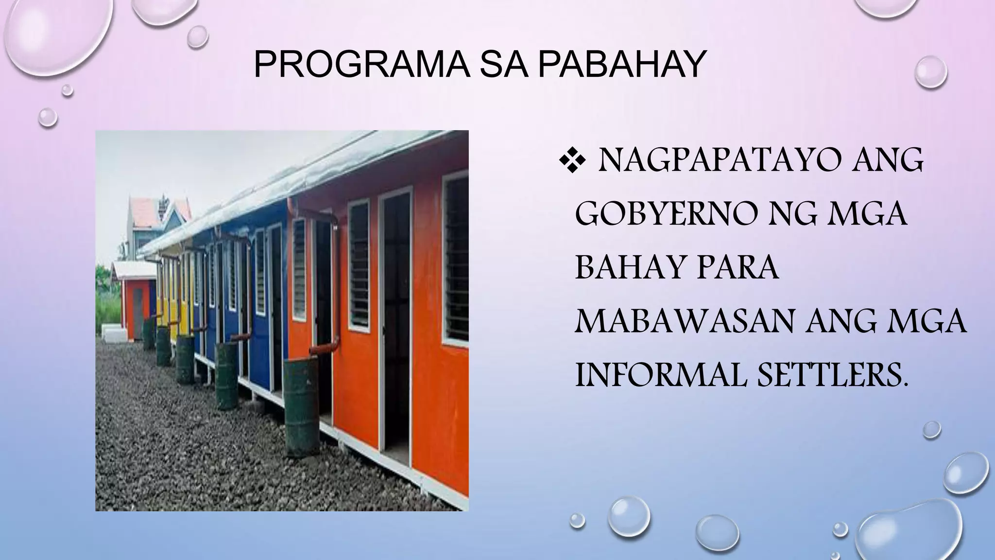 Programa ng pamahalaan sa pag unlad ng bansa asis 6 sjb | PPTX
