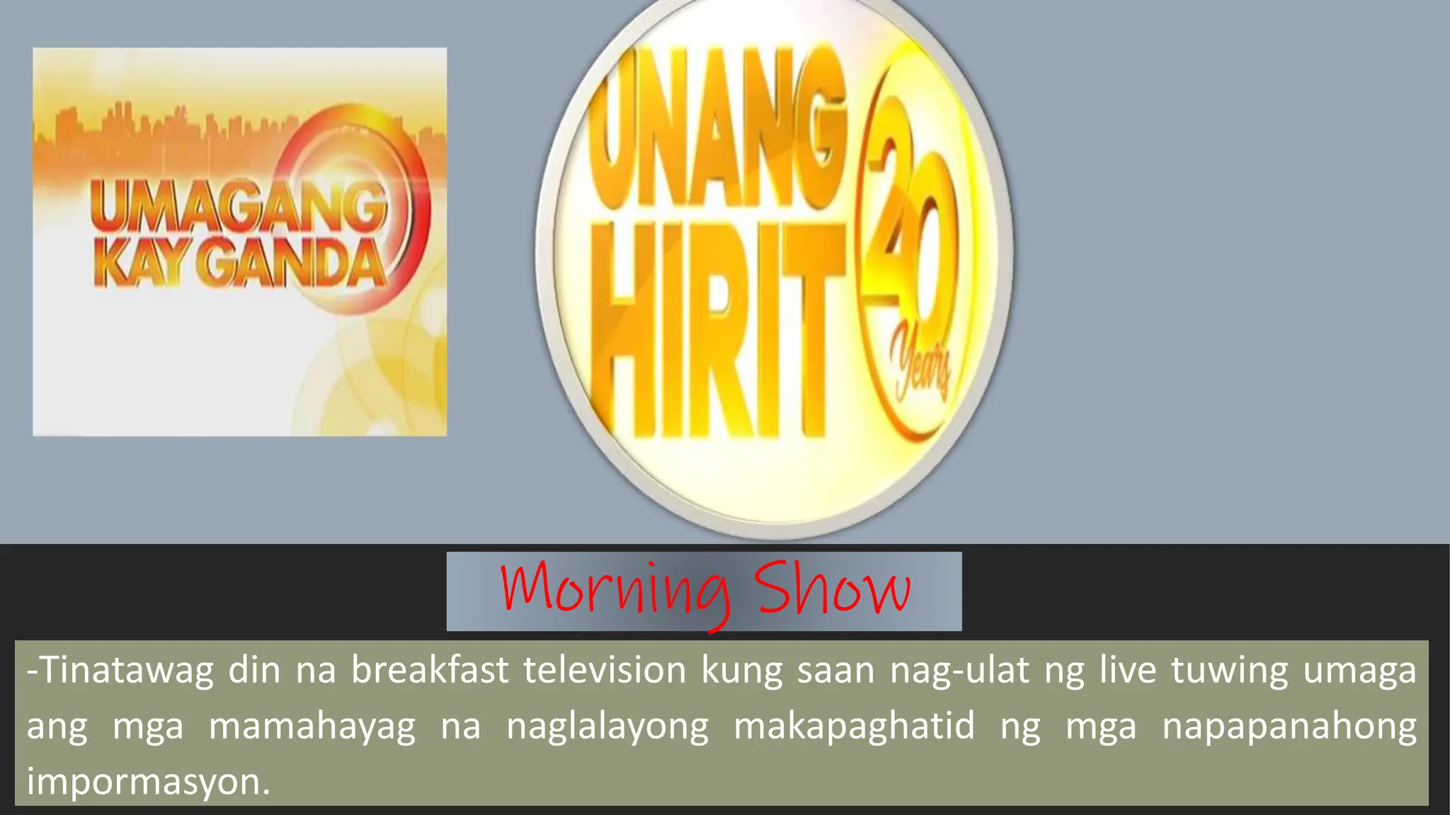 Programang pantelebisyon filipino 8 topiko | PPTX