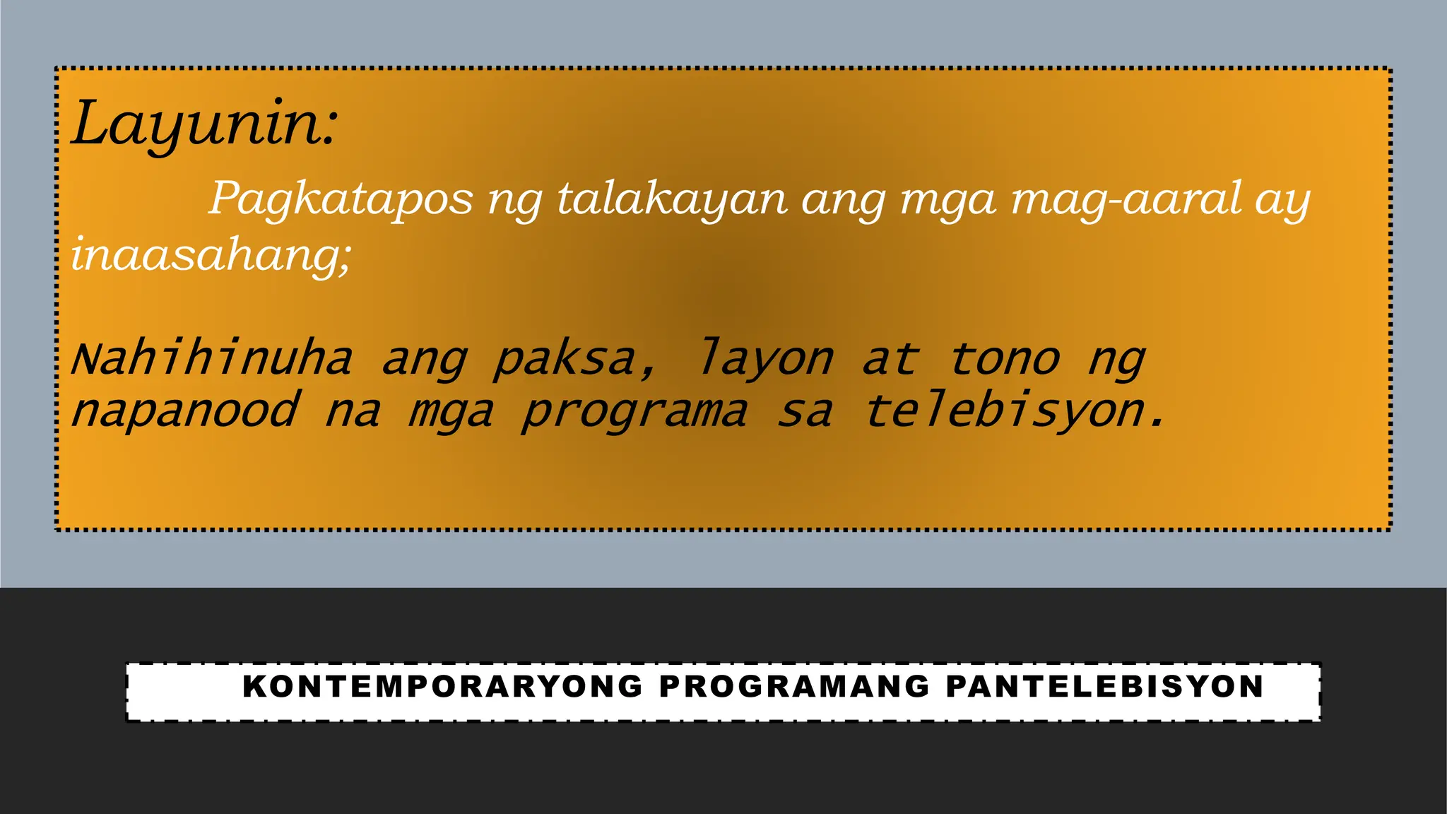 Programang pantelebisyon filipino 8 topiko | PPTX