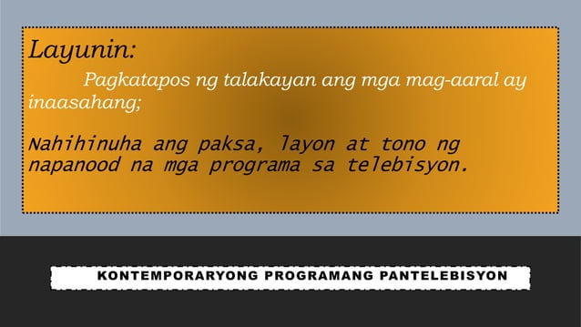 Programang pantelebisyon filipino 8 topiko | PPTX