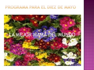 Programa Para El Diez De Mayo Maestros Ppt