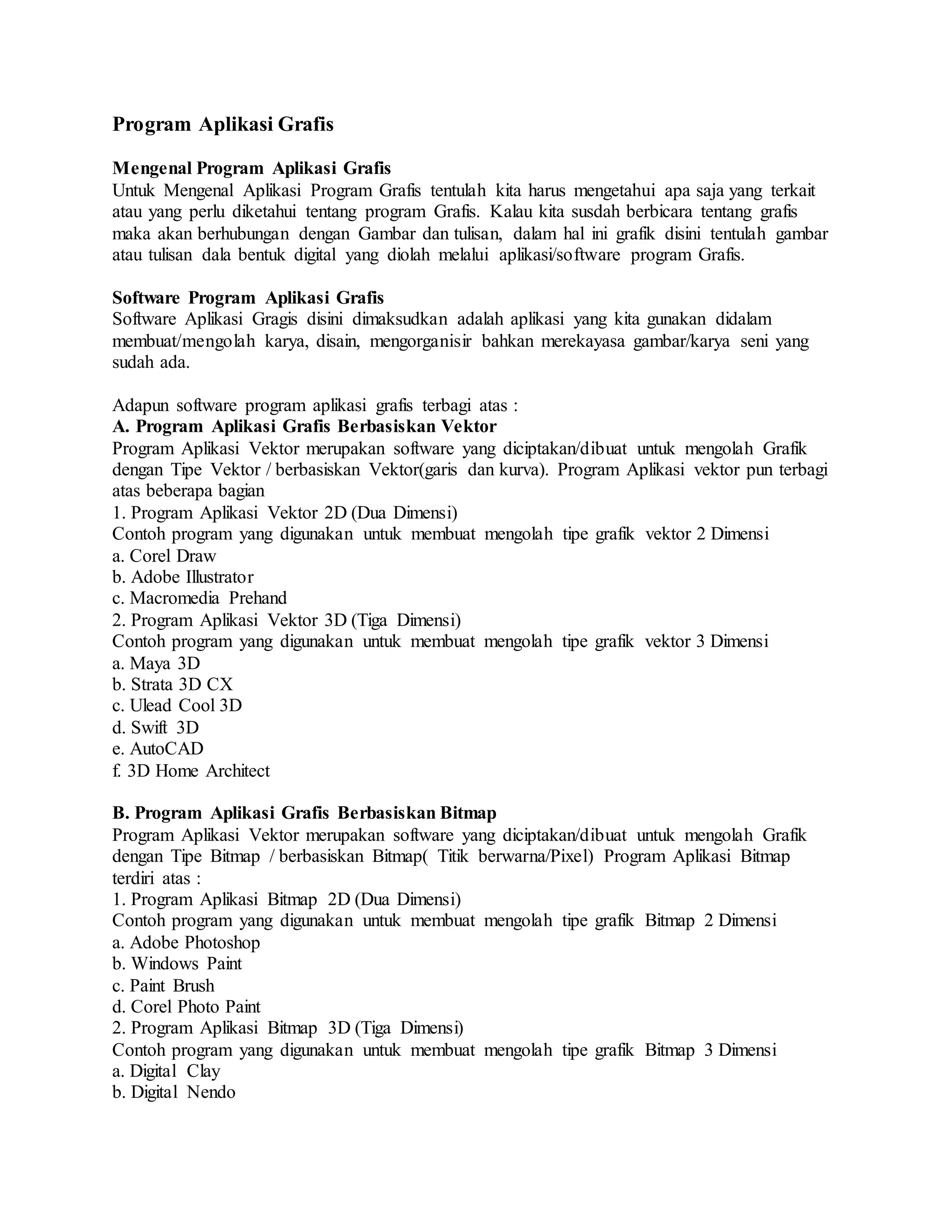 Program aplikasi grafis | PDF